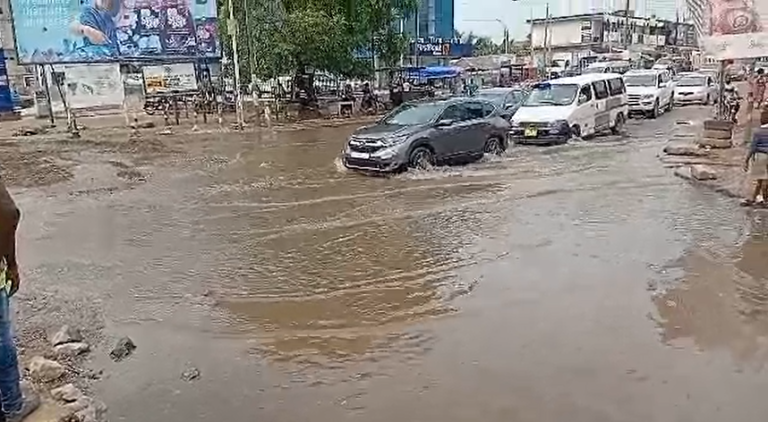 Flood-ravaged Dansoman Junction road undergoes interim repairs