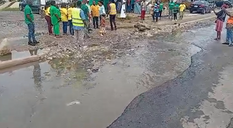 Flood-ravaged Dansoman Junction road undergoes interim repairs