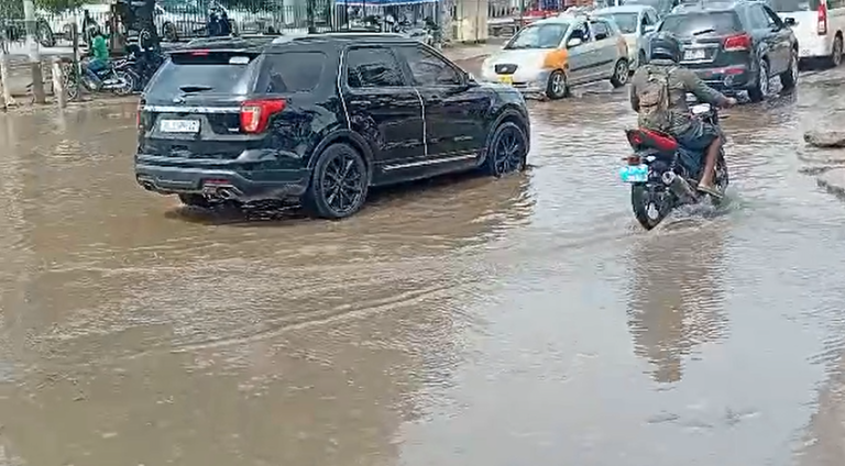 Flood-ravaged Dansoman Junction road undergoes interim repairs